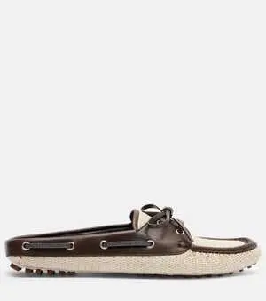 Brunello Cucinelli Monili Canvas Mules