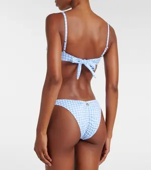 BANANHOT Esme Gingham Bikini Top - Blue