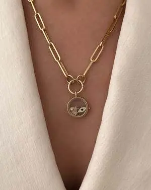 Ring Concierge 14k Gold Charm Locket With Diamonds - One-color