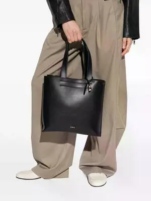 Furla Medium Leather Top Handle Tote Bag - Black