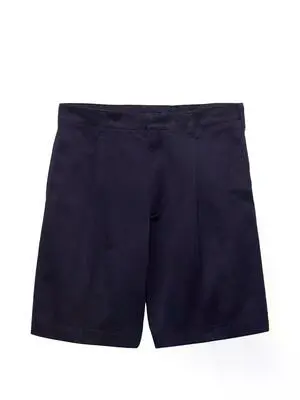 Prada Cotton Bermudas With Distressed Finish - Blue