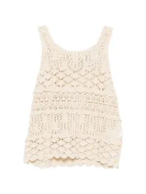 SEMICOUTURE Shelley Cotton Tank Top - White