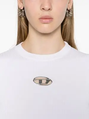DIESEL® Logo Cropped Top - White