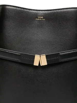 TOTEME Leather Belted Bucket Bag - Black