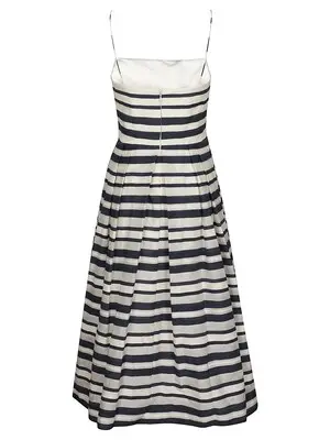 Ralph Lauren Striped Cocktail Dress - Blue
