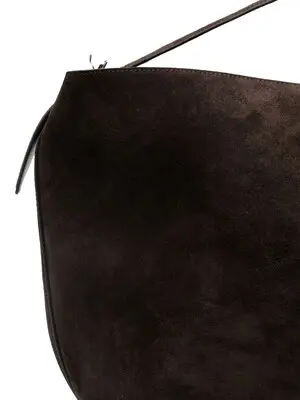 TOTEME Belted Suede Leather Tote - Brown
