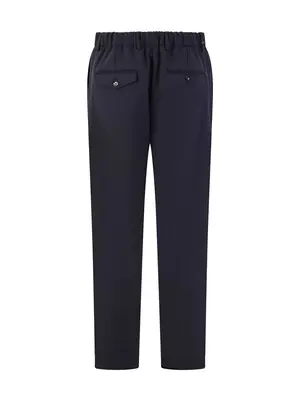 BE ABLE Pleated Drawstring Trousers - Blue