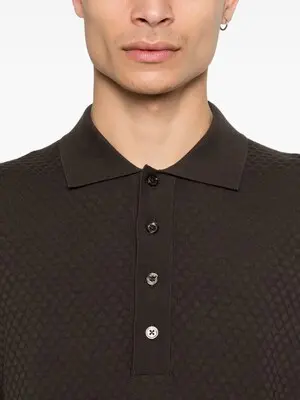 PAOLO PECORA Cotton Polo Shirt - Brown