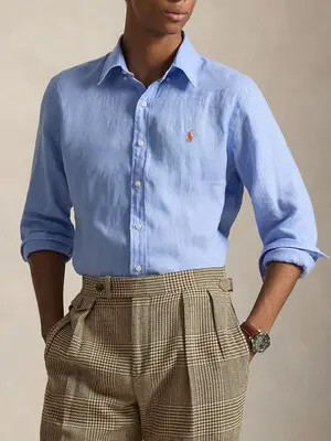 Polo Ralph Lauren Linen Shirt - Sky Blue