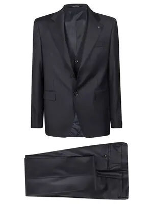 Tagliatore Suit With Vest - Blue