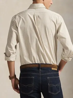 Polo Ralph Lauren Custom Fit Striped Shirt - Beige