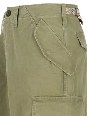 Burberry Cotton Cargo Trousers - Green
