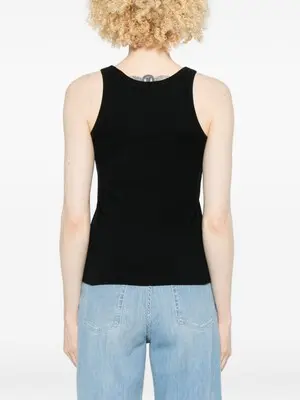 Maison Kitsuné Logo Cotton Tank Top - Black