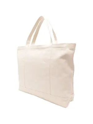 Maison Kitsuné Fox Head Xl Canvas Tote - Beige