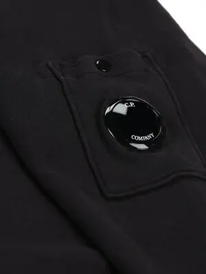 C.P. COMPANY Cotton Sweatshirt With Button Detail - Black
