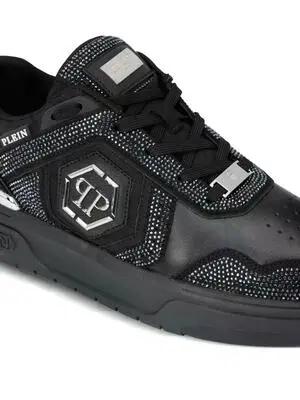 Philipp Plein Embellished Rhinestone Low-top Sneakers - Black