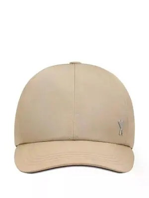 AMI Paris Logo Plaque Baseball Cap - Neutrals