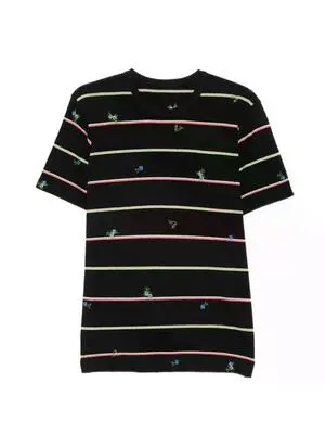 JNBY Striped Embroidered T-shirt