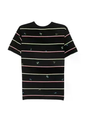 JNBY Striped Embroidered T-shirt