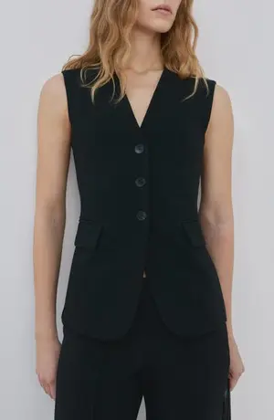 Mango V Neck Vests For Women