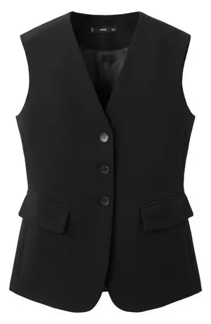 Mango Buttoned Corset Back Vest