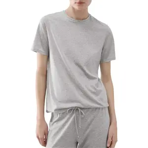 Mango Short Sleeve Pajama T-shirt - Light/pastel Grey