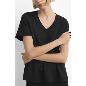 Mango Cotton T-shirt - Black