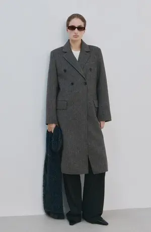 Mango Wool-blend Coat - Grey