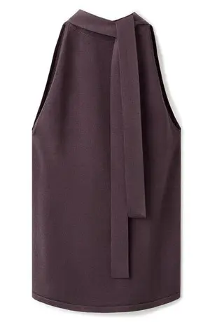 Mango Tie-neck Sleeveless Sweater