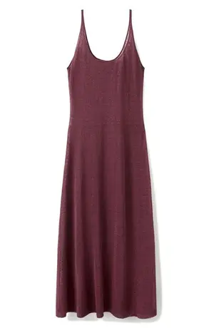 Mango Linen Blend Midi Dress