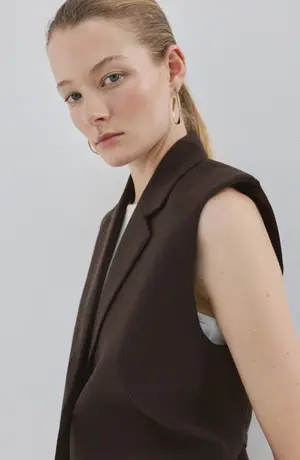 Mango Notch Lapel Vest