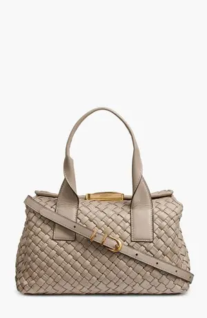 Donna Karan New York Amagansett Woven Leather Satchel - Moth