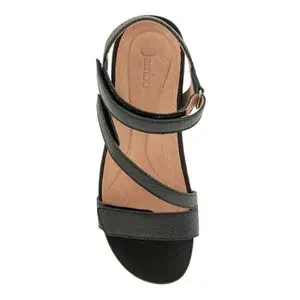 Jambu Liza Casual Wedge Sandal - Black