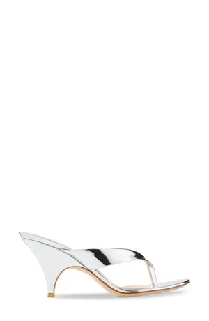 GIANVITO ROSSI Sofia Slide Sandal - Silver
