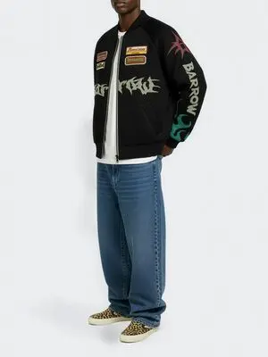 BARROW Printed Mesh Bomber Jacket