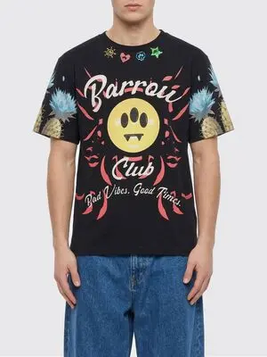BARROW Printed Cotton T-shirt - Black