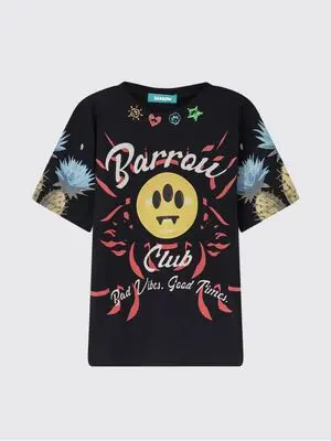 BARROW Printed Cotton T-shirt - Black