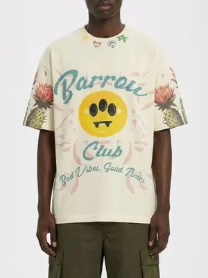BARROW Printed Cotton T-shirt Cream