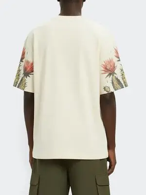 BARROW Printed Cotton T-shirt - Cream