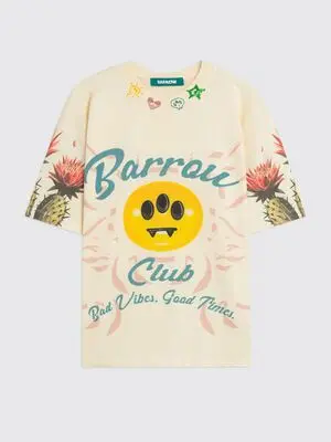 BARROW Printed Cotton T-shirt - Cream