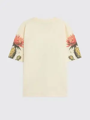 BARROW Printed Cotton T-shirt - Cream
