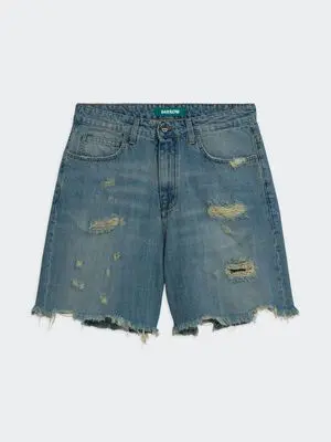 BARROW Distressed Shorts - Denim