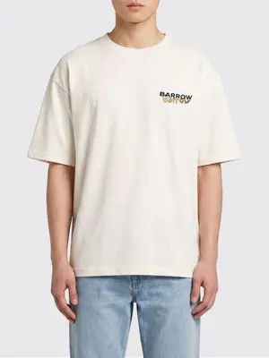 BARROW Cotton T-shirt With Teddy Print - White