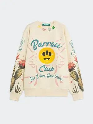 BARROW Crewneck Cotton Sweatshirt With Graphic Prints