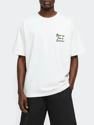 BARROW Printed Cotton T-shirt - White