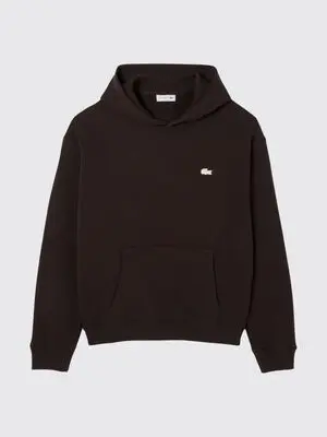 Lacoste Sweatshirt With Hood And Logo - Brown