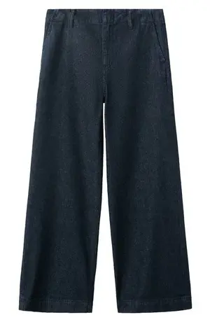 Mango Mid-rise Wide Leg Trouser Jeans - Open Blue