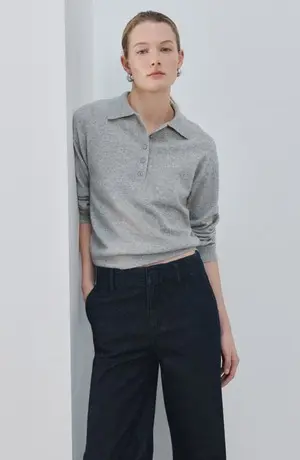 Mango Mid-rise Wide Leg Trouser Jeans - Open Blue