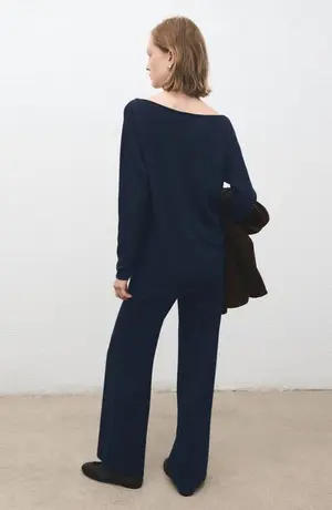 Mango Split Hem Knit Pants