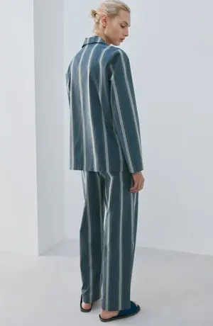 Mango Stripe Cotton Pajama Pants